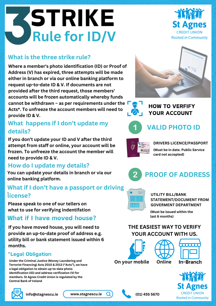 St Agnes Credit Union | 3 Strike Rule